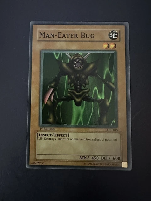 YUGIOH MAN-EATER BUG LOB-108 1a edizione super raro EUR 6,01 - PicClick IT