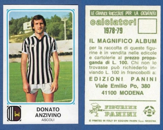 FIGURINA CALCIATORI PANINI 1978/79 - Nuova/New - N.005 Anzivino ...