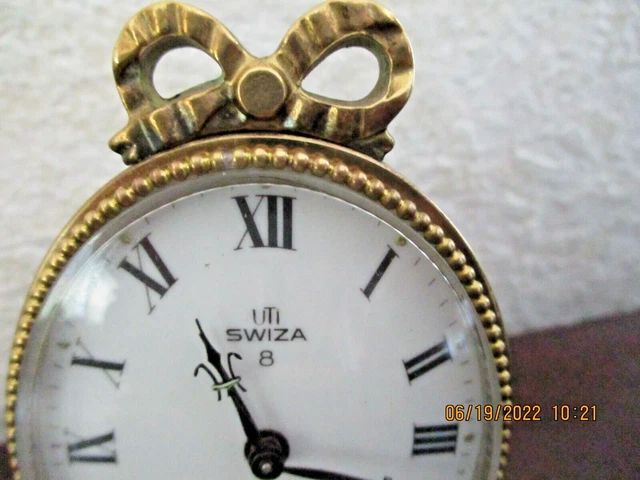 TRES JOLI RÉVEIL Pendulette Swiza Uti 8 - Vintage - Made Swiss ...