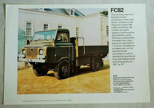 RARE SMC ENGINEERING Land Rover 109 LWB V8 Forward Control FC82 FC 82 ...