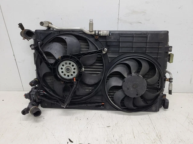 VW POLO 9N - Kühlerpaket Wasserkühler Klimakühler Lüfter 6Q0121207F (59 ...