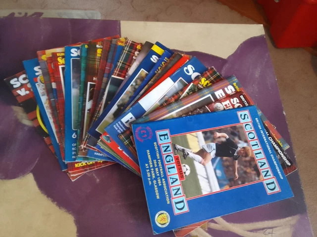 SCOTLAND INTERNATIONAL FOOTBALL Programmes x 28 (Bulk Lot) All Listed £ ...
