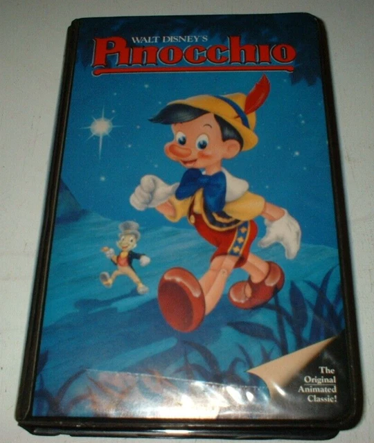 WALT DISNEY’S PINOCCHIO (VHS, 1985) BLACK DIAMOND CLASSICS PADDED ...
