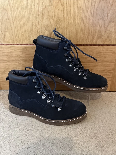 MATALAN ACW85 MEN'S Black Suede Lace Up Padded Cuff Ankle Boots UK 8 / ...