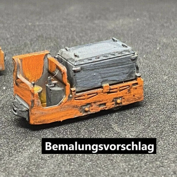 DDR GRUBENBAHN LEW EL9 ohne Dach Akkulok H0f unbemaltes Fertigmodell ...