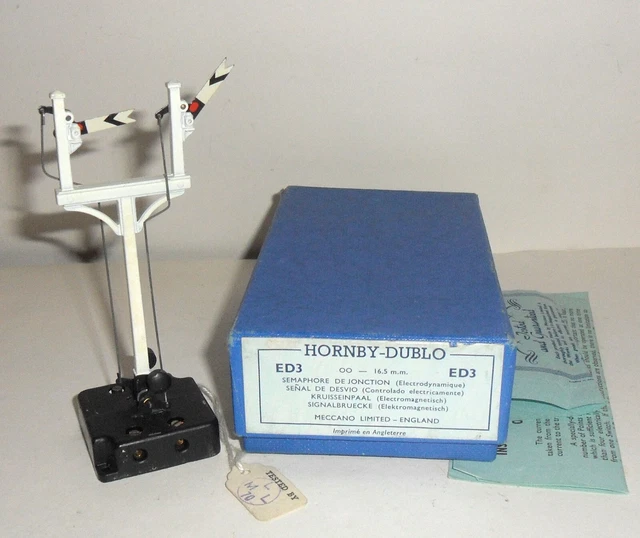 HORNBY DUBLO ED3 Distant Junction Electric Signal Plain Box *Ex-Shop ...