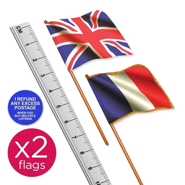 2 X FLAGS Napoleonic Set: French & British (Quality) 1:32 Scale ...