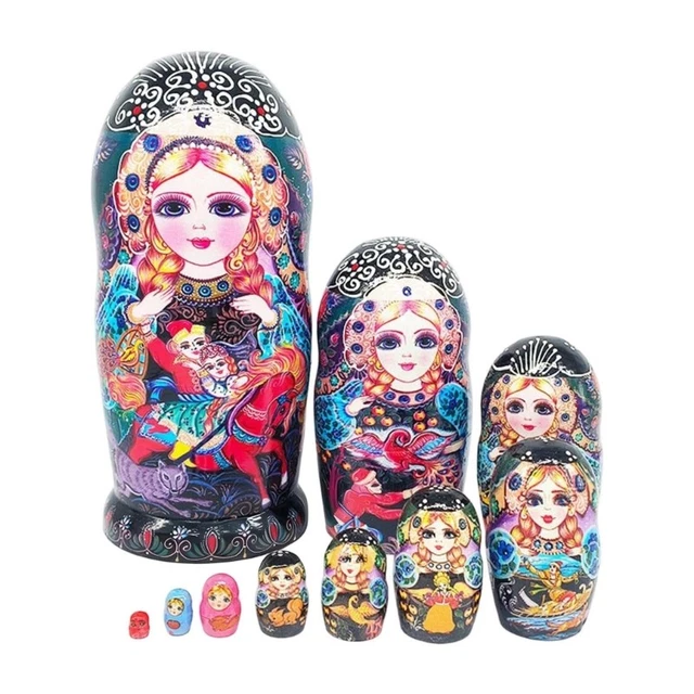 EDUCATIONAL STACKING TOY Russian Nesting Dolls 10 Layer Matryoshka ...