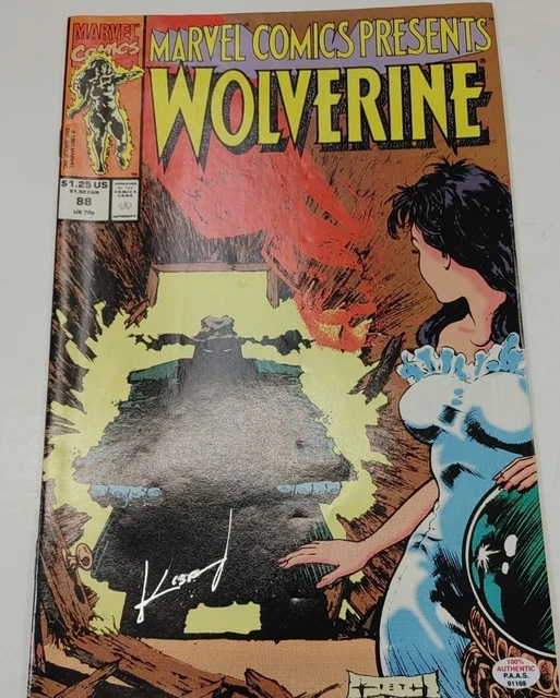 MARVEL COMICS PRESENTS Wolverine #88-1991 firmato a mano dall'artista ...