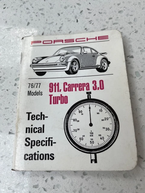 [TB1] 1976 1977 Porsche 911 TECHNICAL SPECIFICATION BOOK TSB spec ...