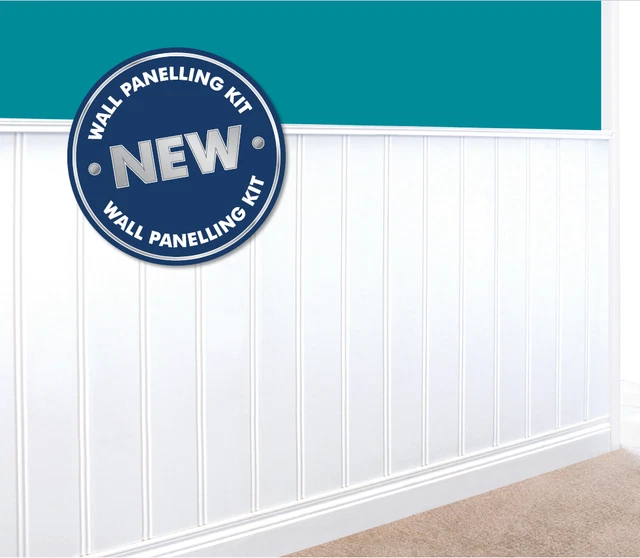 MDF WALL PANELLING Kit Including Skirting And Dado Rail EUR 162,36 ...