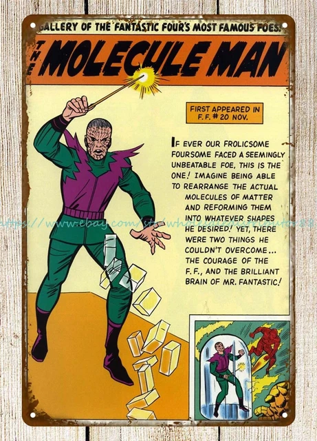 VINTAGE GARAGE SIGNS jack kirby comic art molecule man metal tin sign £ ...