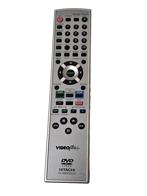 GENUINE HITACHI DVD/VCR COMBINATION REMOTE CONTROL DV-RMPF3E for DVPF3E £11.99 - PicClick UK