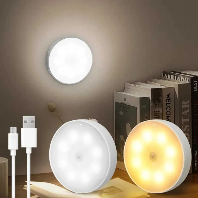 RECHARGEABLE LED MOTION Sensor Lights 4 Pack for Cupboard Wardrobe ...