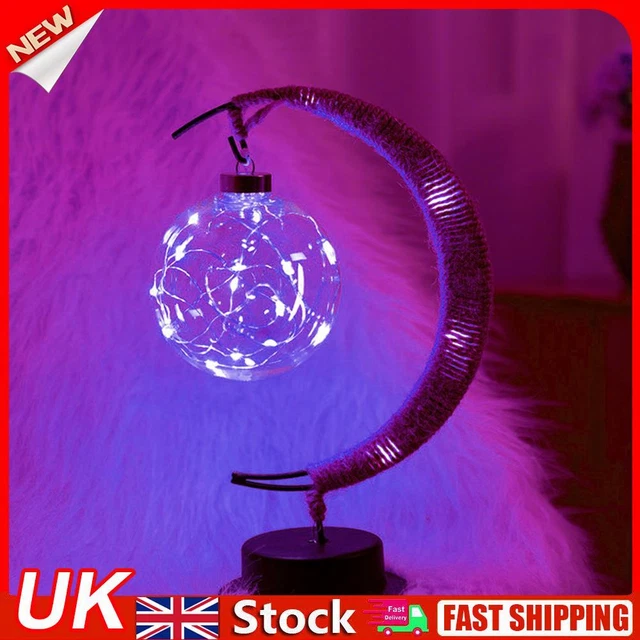 LED GLOBE RATTAN Ball Lamp-Wrought Iron Rattan Hemp Ball Light (Purple ...
