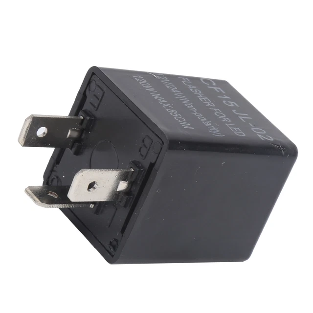 LED FLASHER NON Polarity 12V 24V ABS Normally Open Flash Relay CF15 JL ...