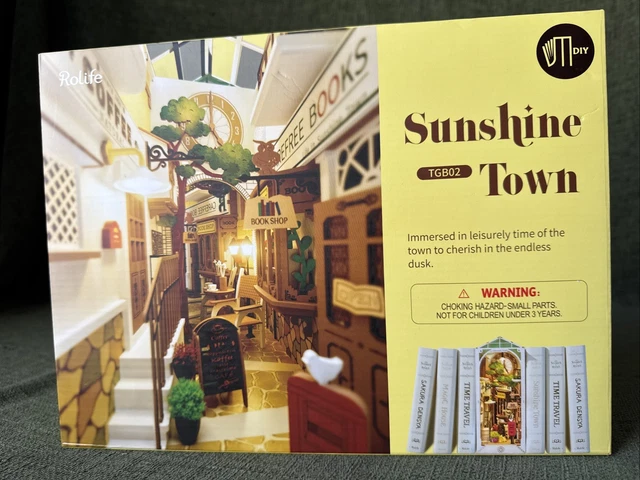 ROLIFE SUNSHINE TOWN Book Nook DIY Miniature Dollhouse Craft Kit TGB02 M487 £35.00 - PicClick UK