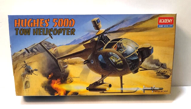 ACADEMY 1:48 HELICOPTER Kit Hughes 500D Tow Helicopter Art 1644 £9.90 ...