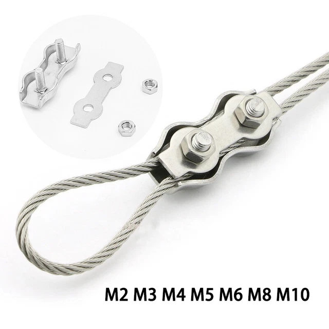 DUPLEX WIRE CLAMP M2 M3 M4 M5 M6-M10 304 Stainless Steel Clamps Wire ...
