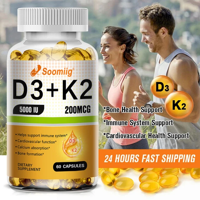 VITAMIN D3 WITH K2 D3 5000lu And K2 200mcg Vegetarian Capsules High Strength £6.68 - PicClick UK