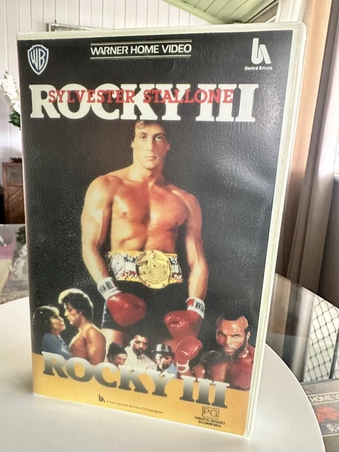 ROCKY III (3) STALLONE VHS MOVIE TAPE ORIGINAL 80s EX RENTAL 1986 ...