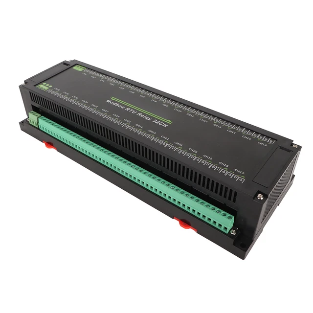 RTU RELAY MODULE 32 Channel Safe Optocoupler Isolation Rail Mount Case ...