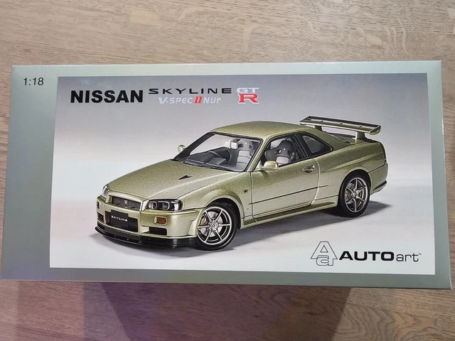 AUTOART NISSAN SKYLINE GT-R R34 V Spec II Nur Edition 1/18 Millenium ...