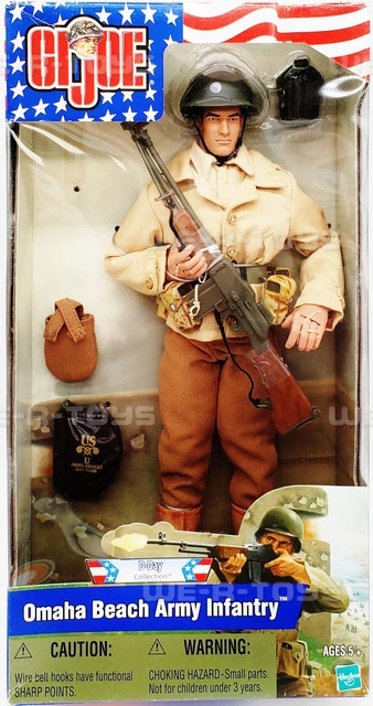 GI JOE D-DAY Collection Omaha Beach Army Infantry Figure Hasbro 2001 ...