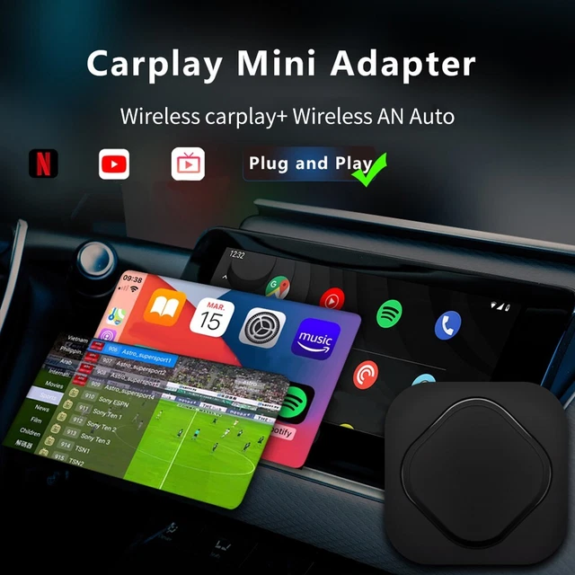 CP-Z1 WIRELESS CARPLAY Handheld AI Box SIM TF Card Bluetooth CarPlay ...