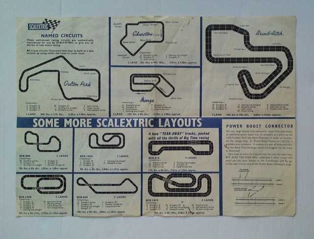 SCALEXTRIC TRACK CIRCUITS AND RACING RULES BROCHURE - MID 1960s SEVENTH ...