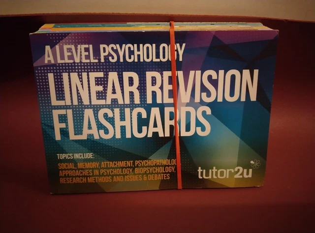 TUTOR2U AQA A Level Psychology Revision Cards Full Complete Set £19.35 ...