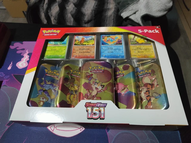POKEMON 151 COSTCO 5 Pack Mini Tin Bundle Exclusive Box Brand New And ...