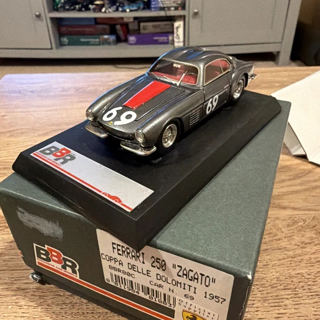 1/43 BBR FERRARI 250 Zagato Copos Delle Dolomiti 1957 BBR80C car No69 £ ...