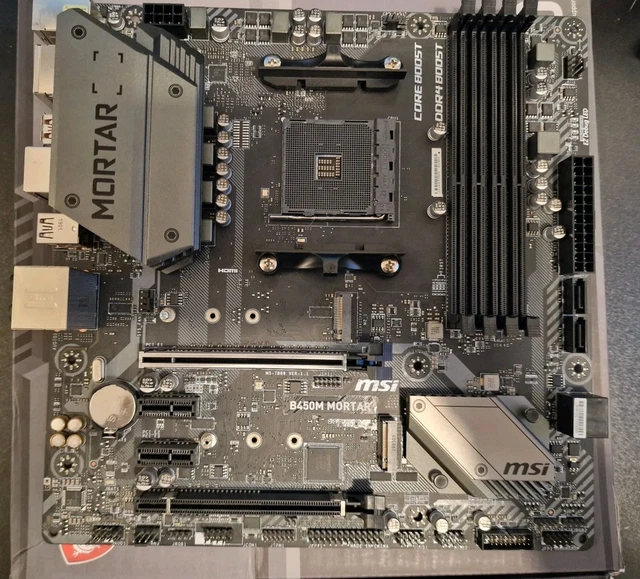 MSI B450M MORTAR AM4 M-ATX Motherboard Ryzen £9.54 - PicClick UK