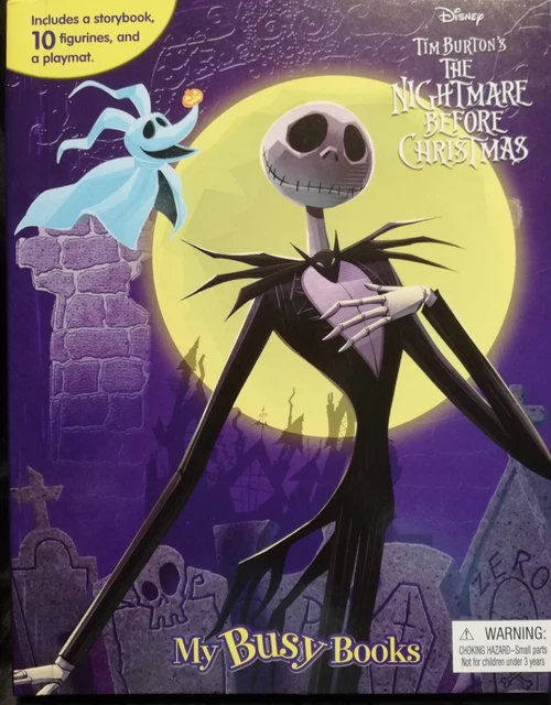 DISNEY NIGHTMARE BEFORE Christmas My Busy Book – 10 Figures & Playmat £ ...