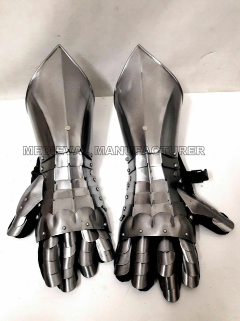 MEDIEVAL KNIGHT GAUNTLETS Functional Armor Gloves Medieval SCA LARP ...