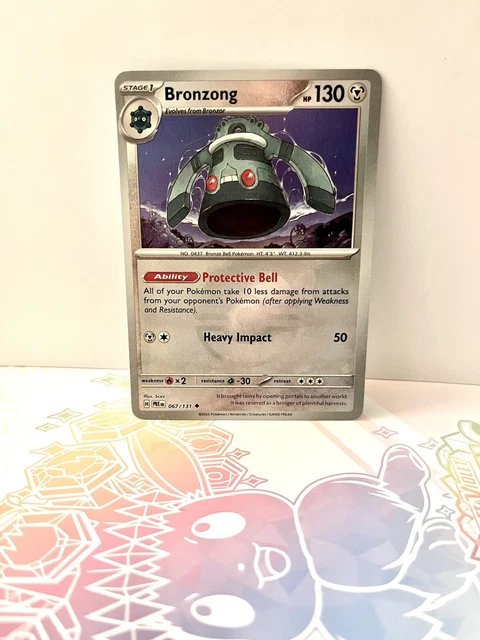 POKÉMON TCG BRONZONG Prismatic Evolutions 067/131 Pokeball Reverse Holo ...