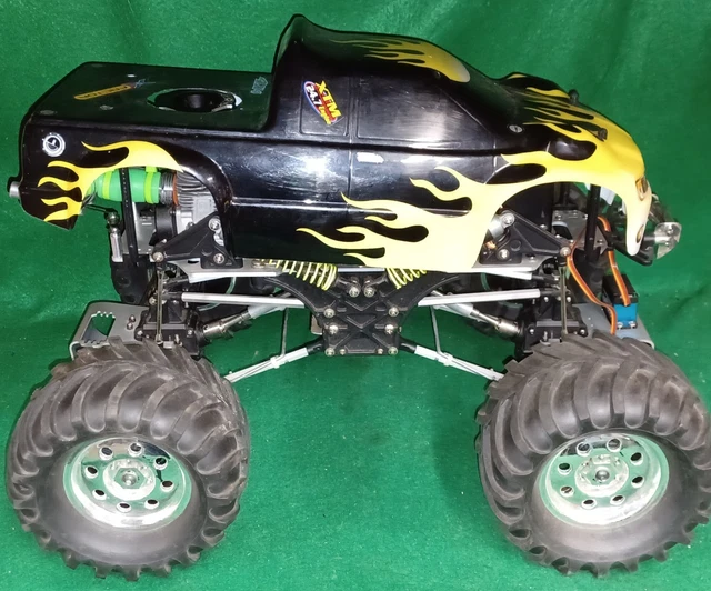 RARE XTM X-FACTOR 1/8 Nitro Monster Truck Chassis, P2.5 Pull Engine ...