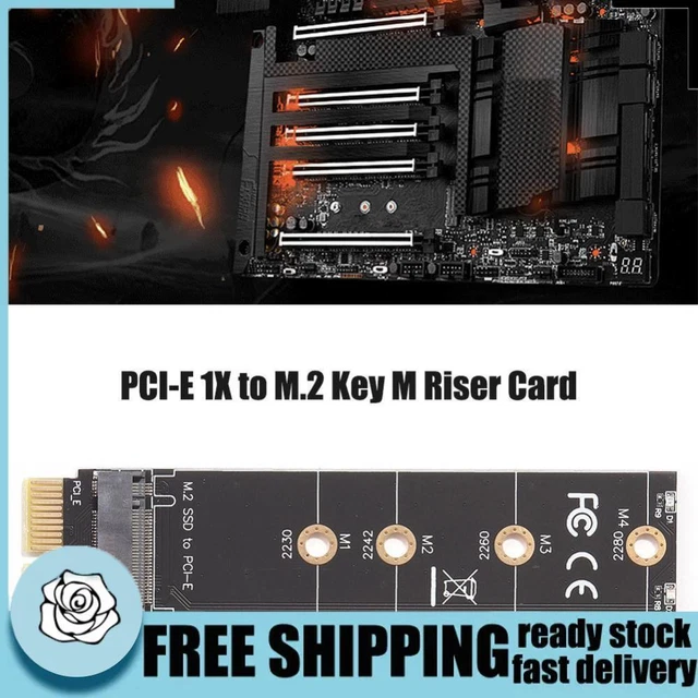 PCIE TO M2 Adapter NVMe SSD M2 PCIE X1 Hard Drive Reader PCI-E M Key ...