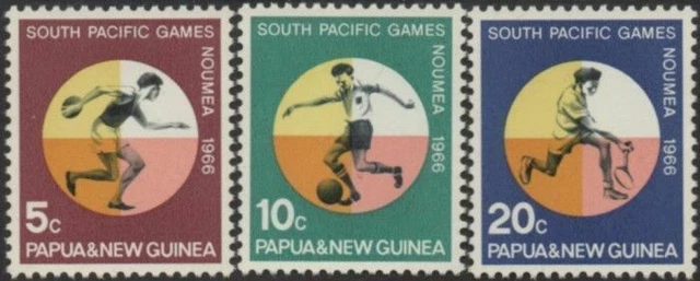 PAPUA NEW GUINEA 1966 South Pacific Games SG97-99 MNH $1.50 - PicClick AU
