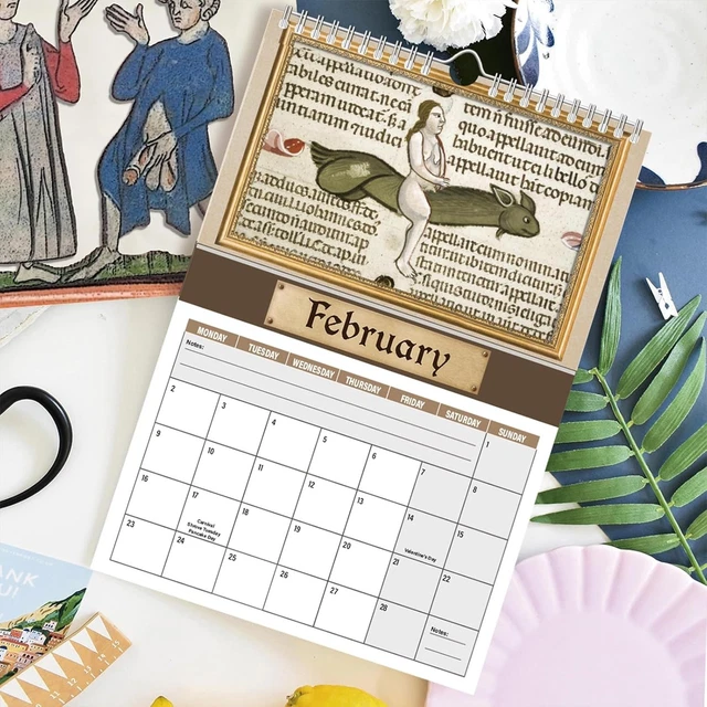 2026 CALENDAR, RUDE Calendar 2026 UK, Funny Medieval Pics Wall Calender ...