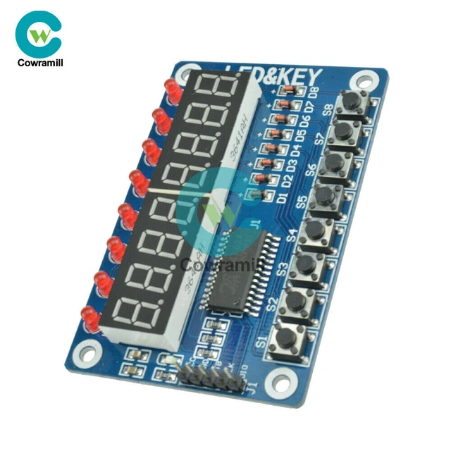 8-BIT LED 8-BIT Digital Tube 8 KeyS TM1638 Display module for AVR ... 8-BIT LED 8-BIT Digital Tube 8 KeyS TM1638 Display module for AVR ...