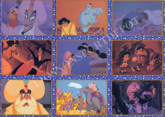 ALADDIN 1993 PANINI Base Card, Sticker & Activity Set Of 100 + 10 + 10 ...