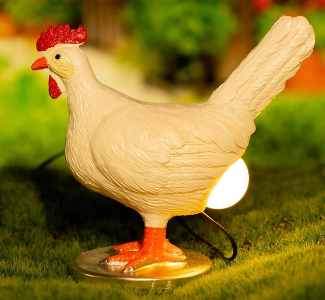 CHICKEN EGG LAMP Funny Chicken Lamp With Egg In Butt Lifelike Led ...