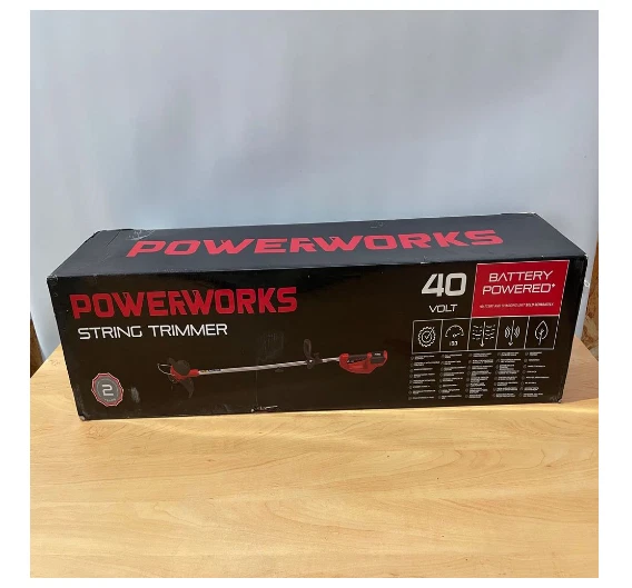 POWERWORKS STRING TRIMMER, 40v Battery Powered, P40LT Weed Grass Wacker ...