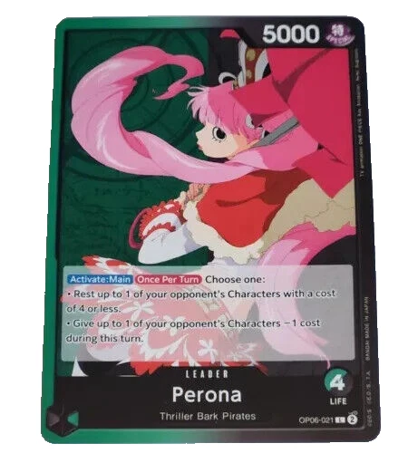 PERONA OP06-021 LEADER Wings Of The Captain English One Piece Card Game ...