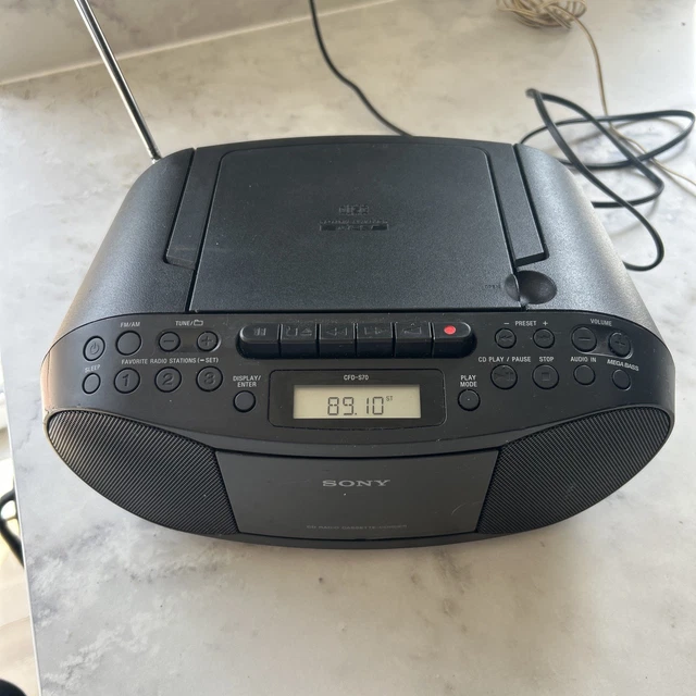 SONY CFD-S50 CD Player Cassette Recorder AM/FM Radio Portable Stereo Boombox £16.32 - PicClick UK