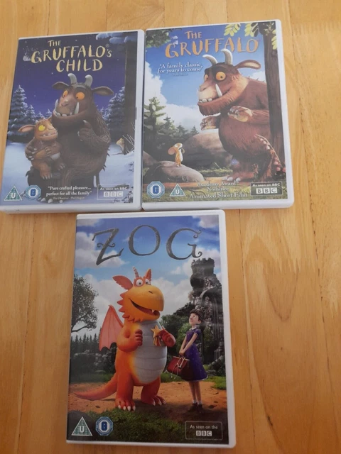 JULIA DONALDSON X 3 - THE GRUFFALO/GRUFFALO'S CHILD AND ZOG DVDS £4.50 ...