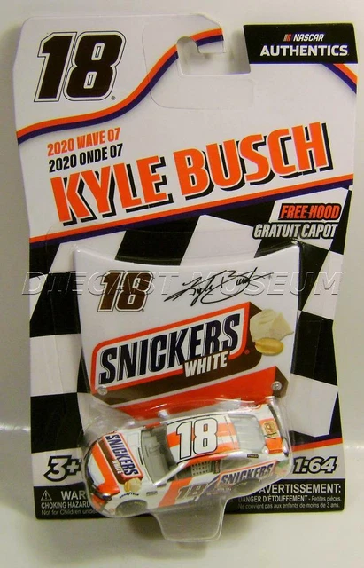 KYLE BUSCH #18 Snickers White Toyota Wave 7 Nascar Authentics Diecast ...
