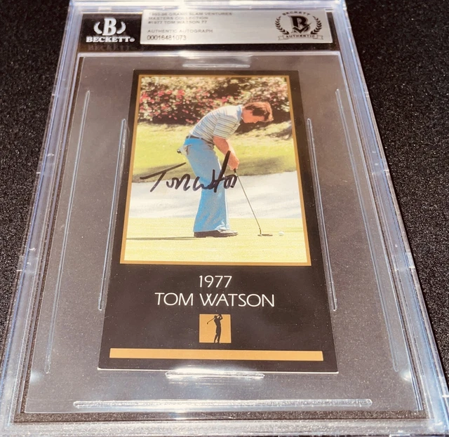 TOM WATSON AUTOGRAPHE signé autographe auto 1977 Masters Champion carte ...